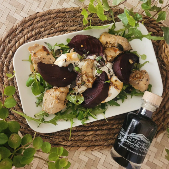 Salade de poulet et ses betteraves - Recette Volailles Champenoises